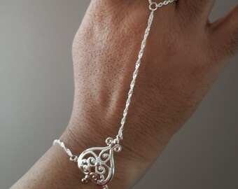 Silver Hand Chain | Etsy