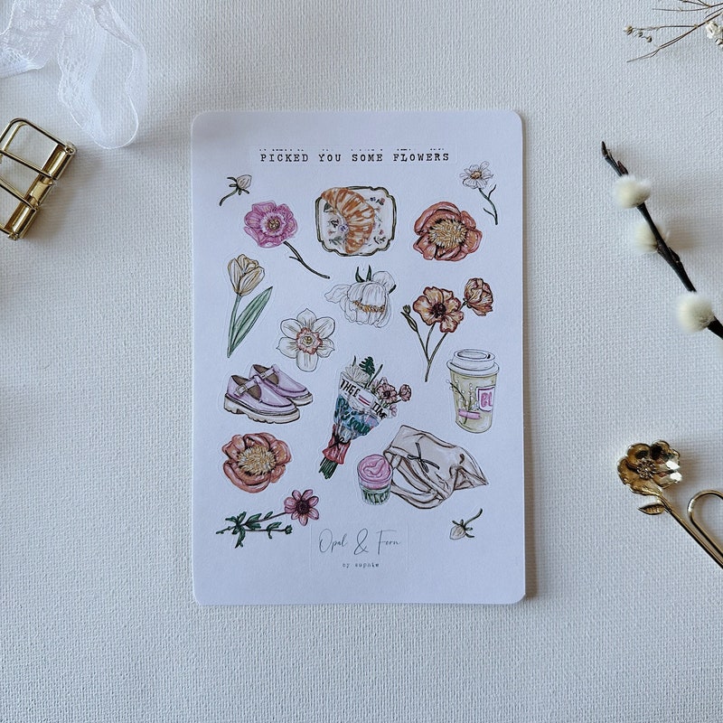 Stickers Aesthetic Flower - Etsy