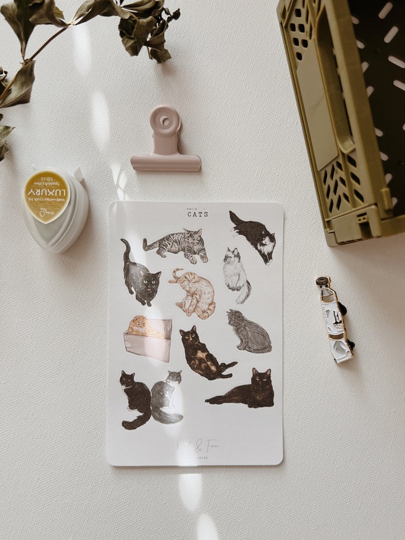 Cat Sticker Sheet - Etsy