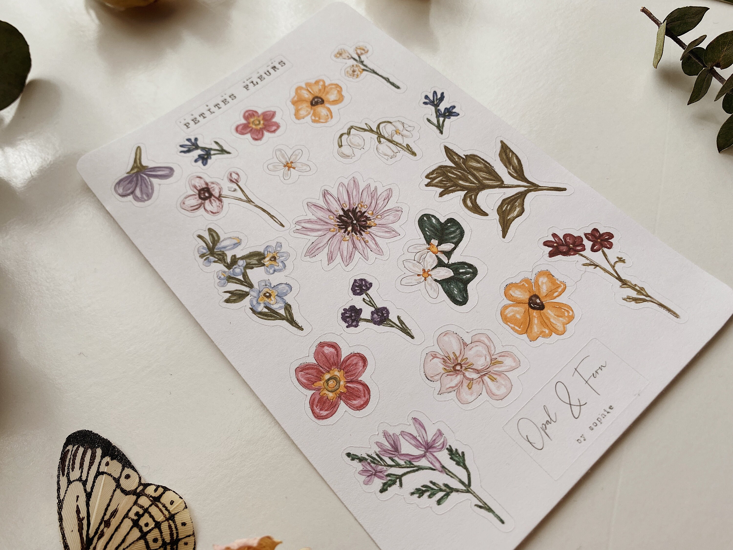 Petites Fleurs Sticker Sheet - Etsy
