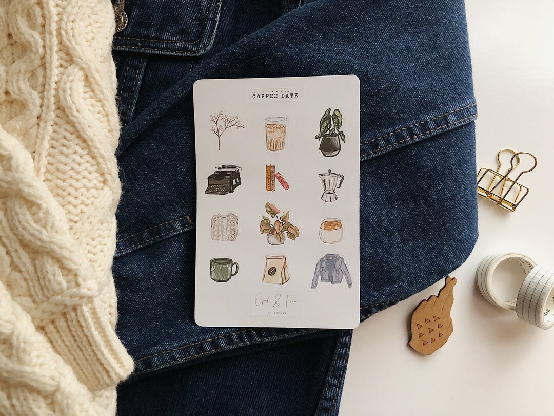 Coffee Date Sticker Sheet - Etsy