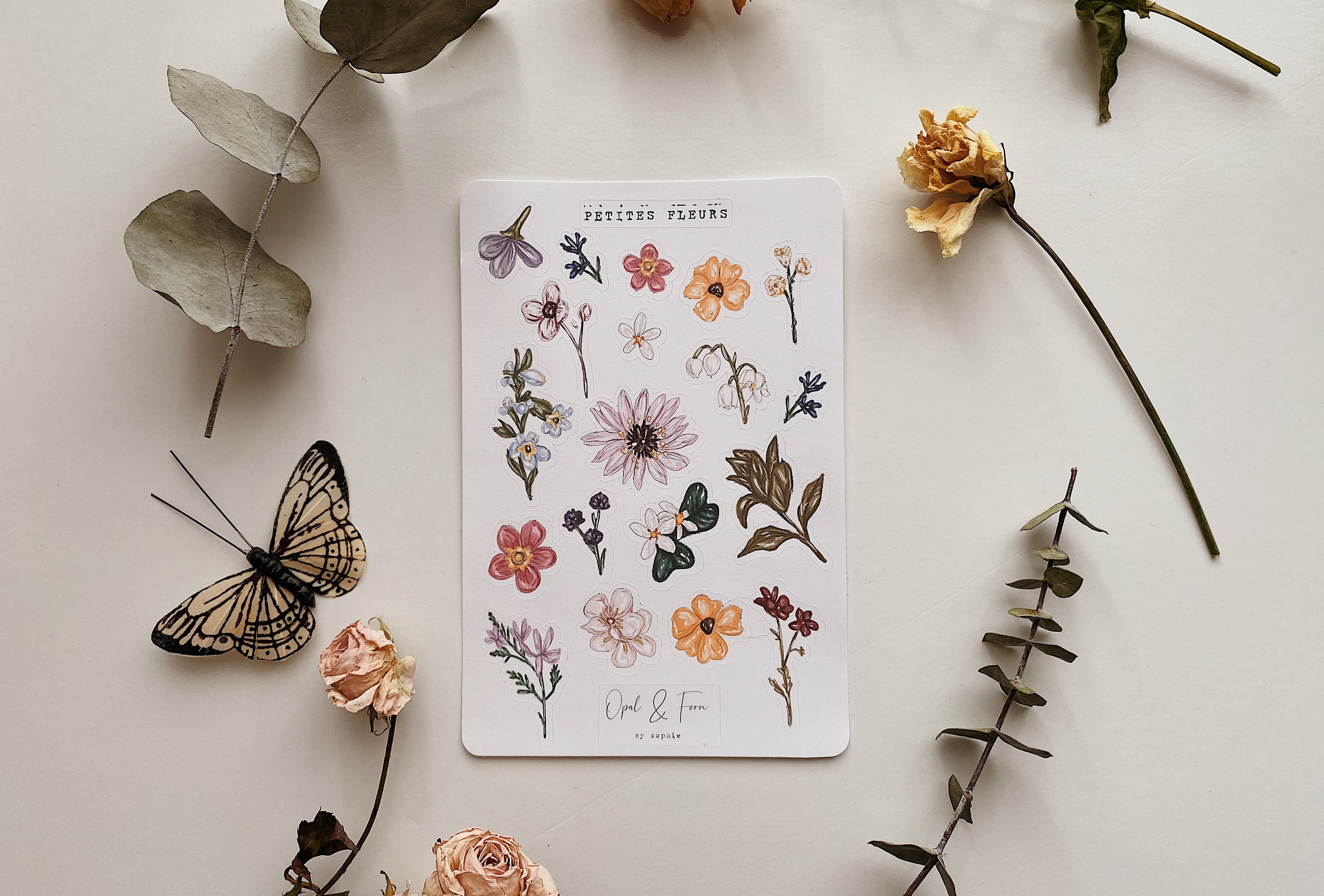Petites Fleurs Sticker Sheet - Etsy