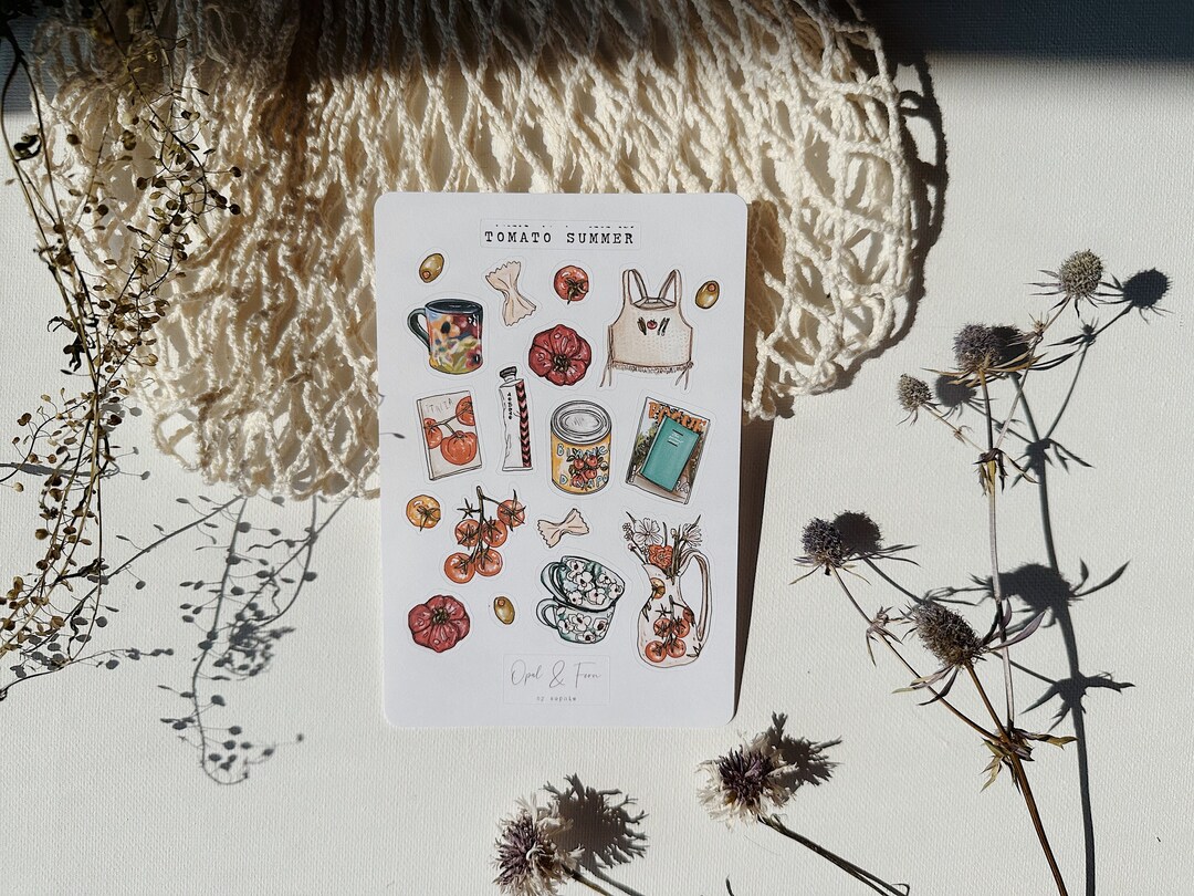 Tomato Summer Sticker Sheet - Etsy
