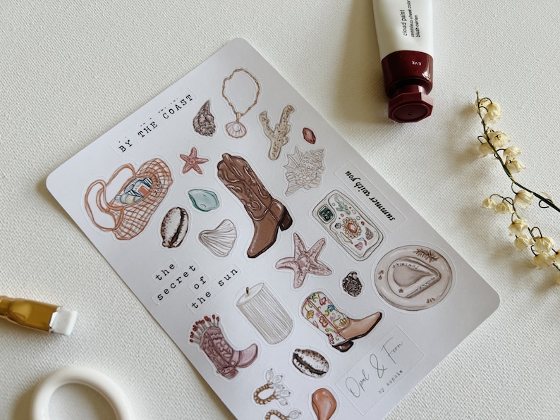 By the Coast Sticker Sheet - Etsy