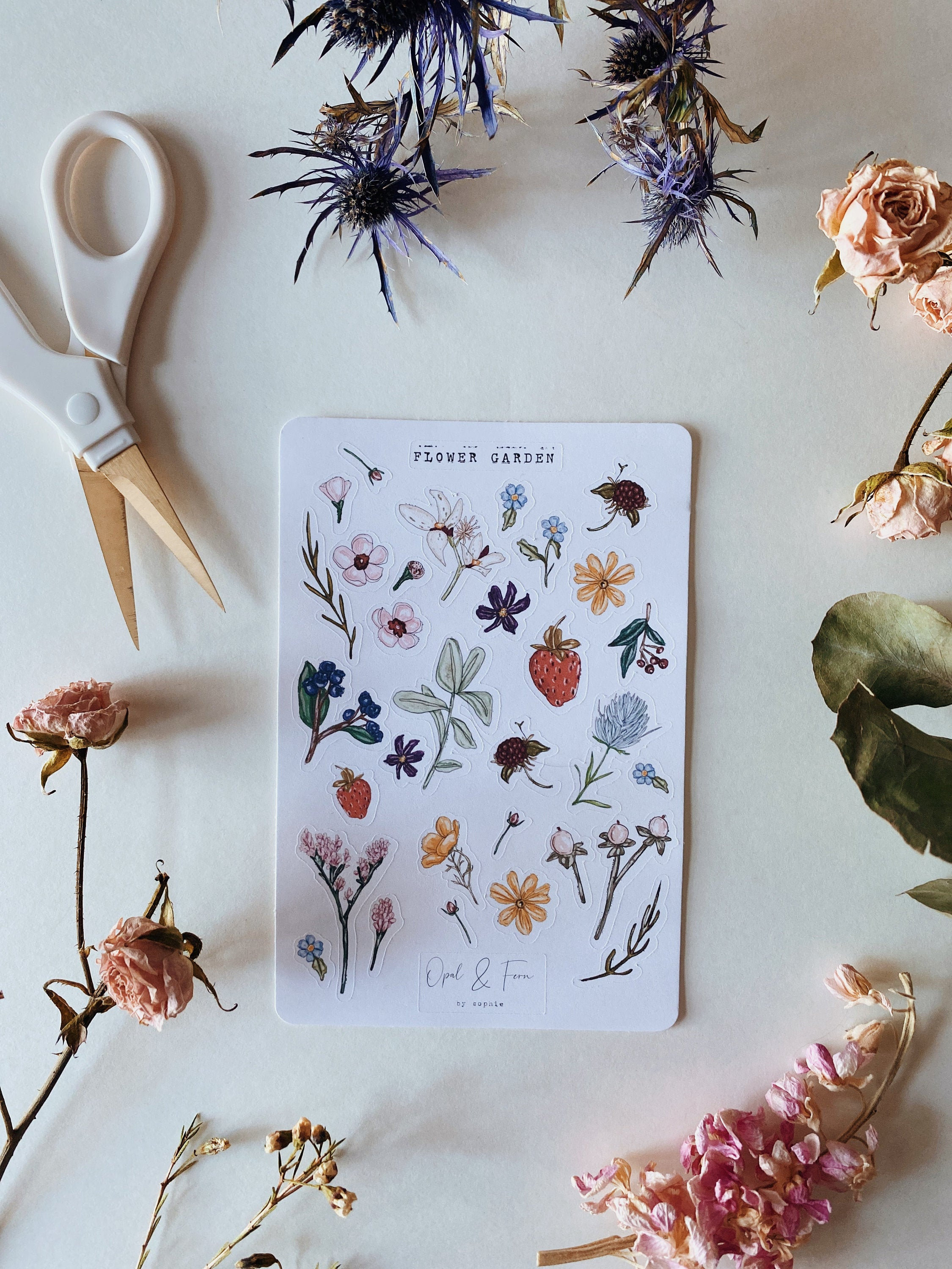 Flower Garden Sticker Sheet - Etsy