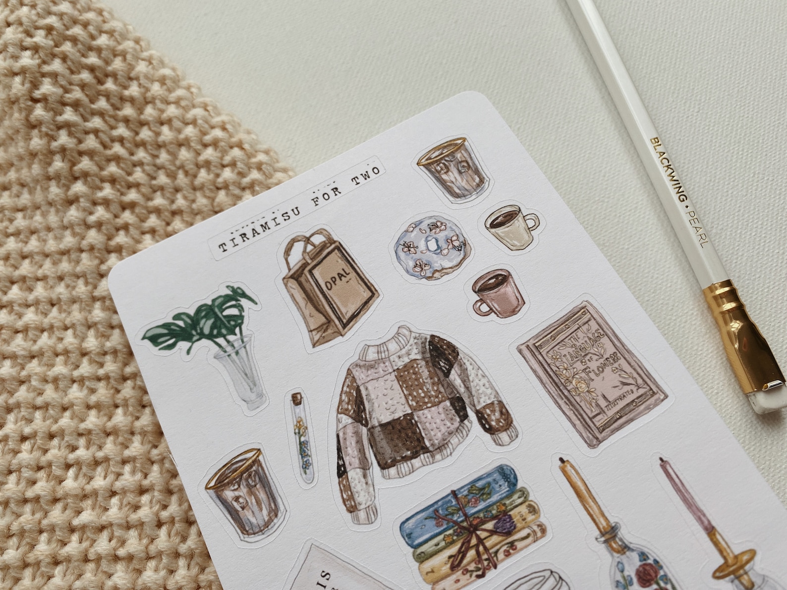 Tiramisu for Two Sticker Sheet - Etsy