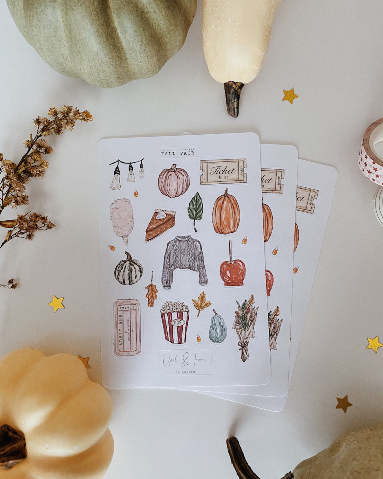 Fall Fair Sticker Sheet - Etsy