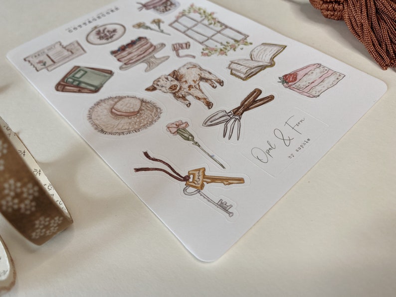 Cottage Core Sticker Sheet - Etsy