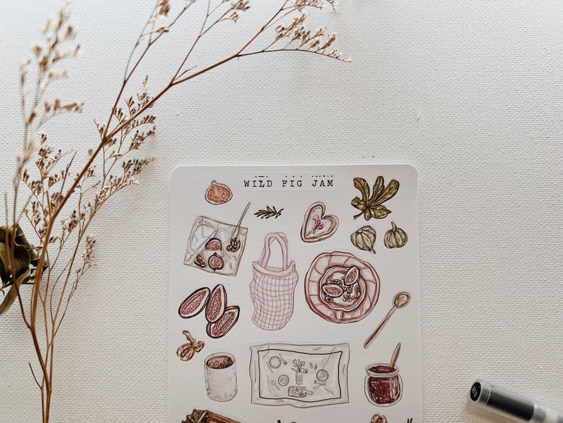 Wild Fig Jam Sticker Sheet - Etsy