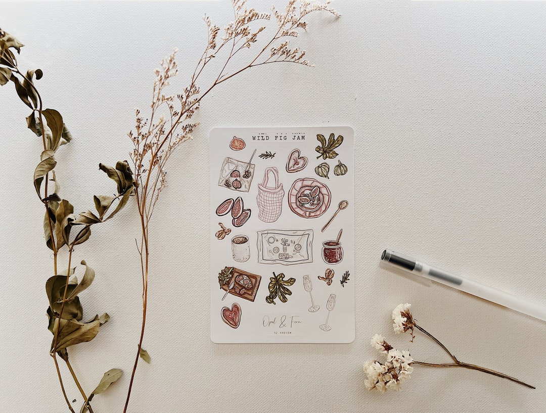 Wild Fig Jam Sticker Sheet - Etsy