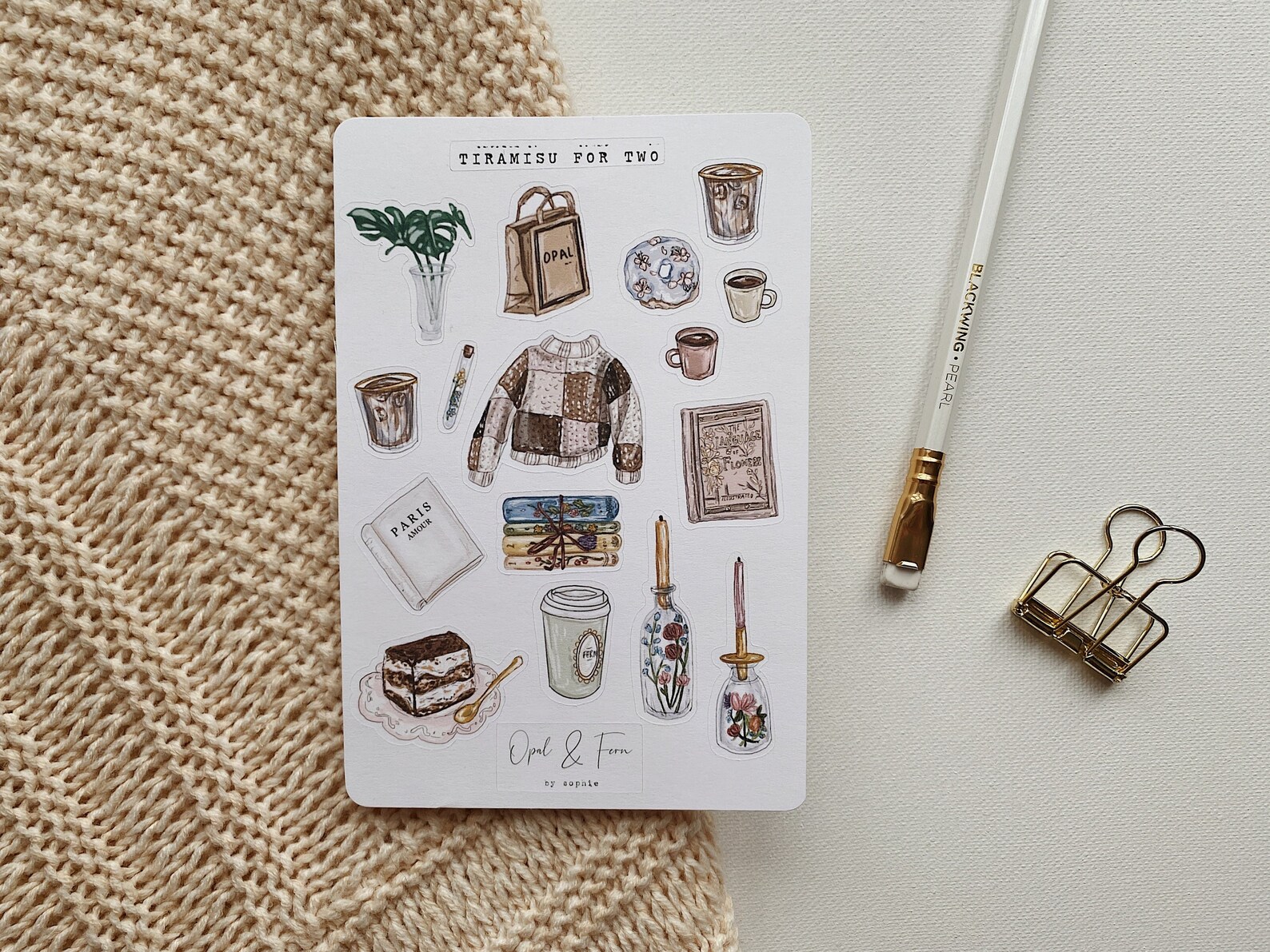 Tiramisu for Two Sticker Sheet - Etsy