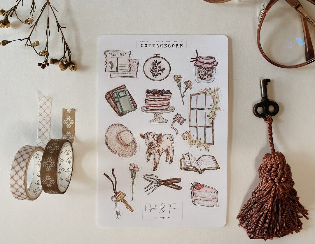 Cottage Core Sticker Sheet - Etsy