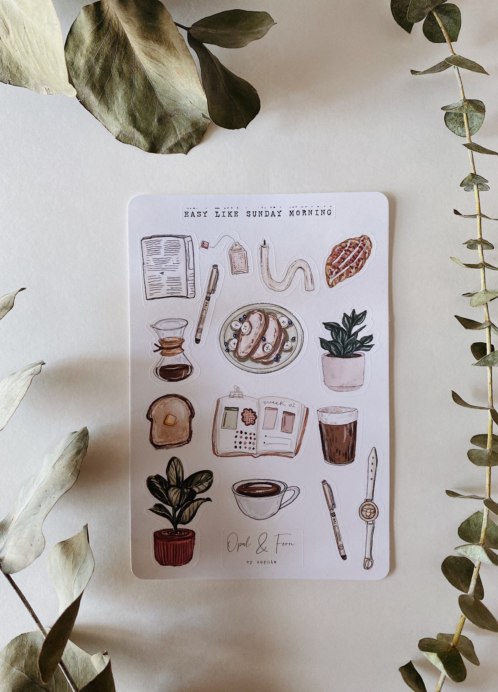 Easy Like Sunday Morning Sticker Sheet | Etsy