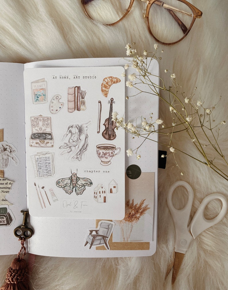 At Home, Art Studio Sticker Sheet - Etsy