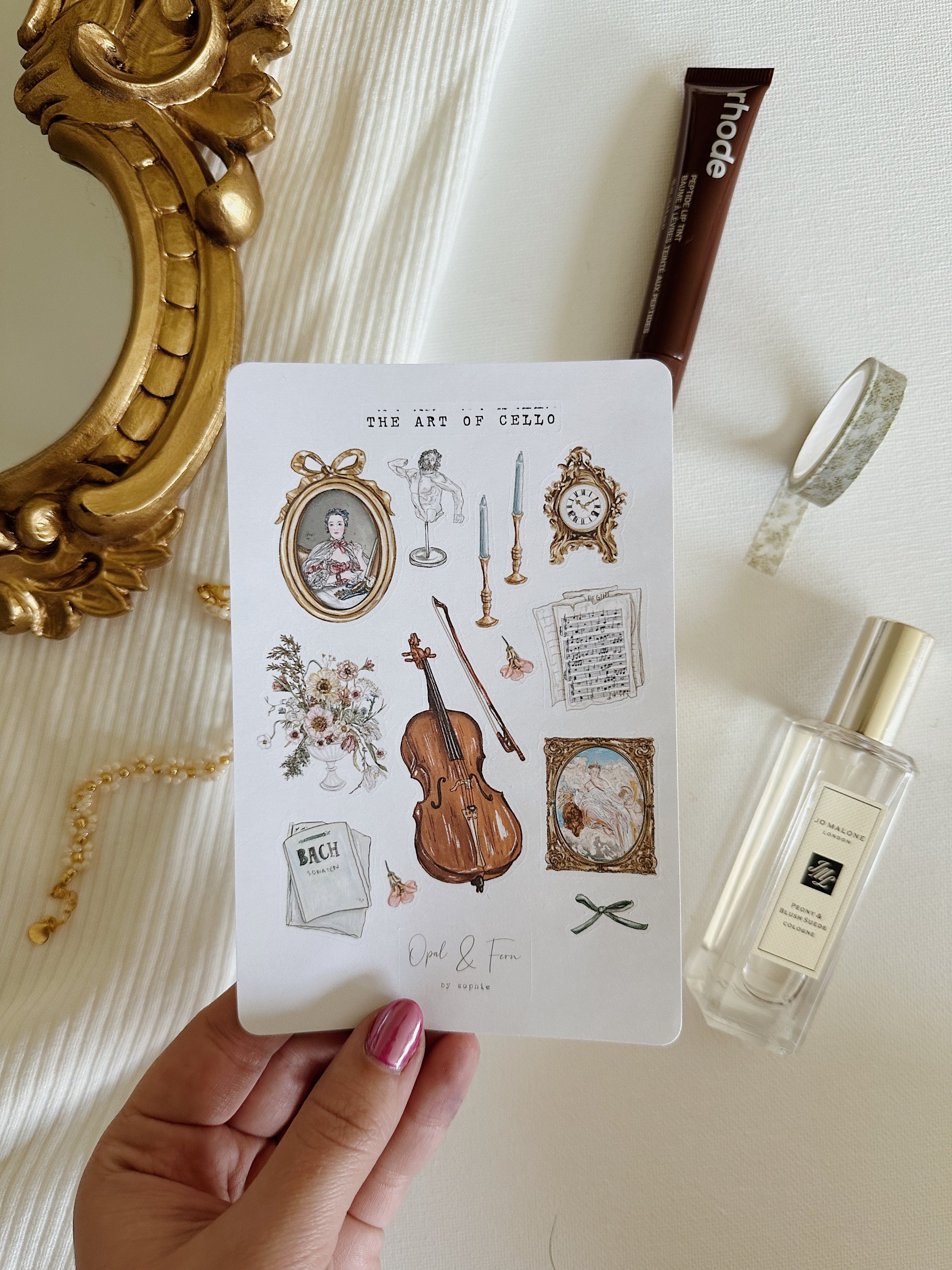 The Art of Cello Sticker Sheet - Etsy