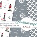 Nautical Paper Pack, Digital Paper, Seamless Pattern, Neutral Blue ...