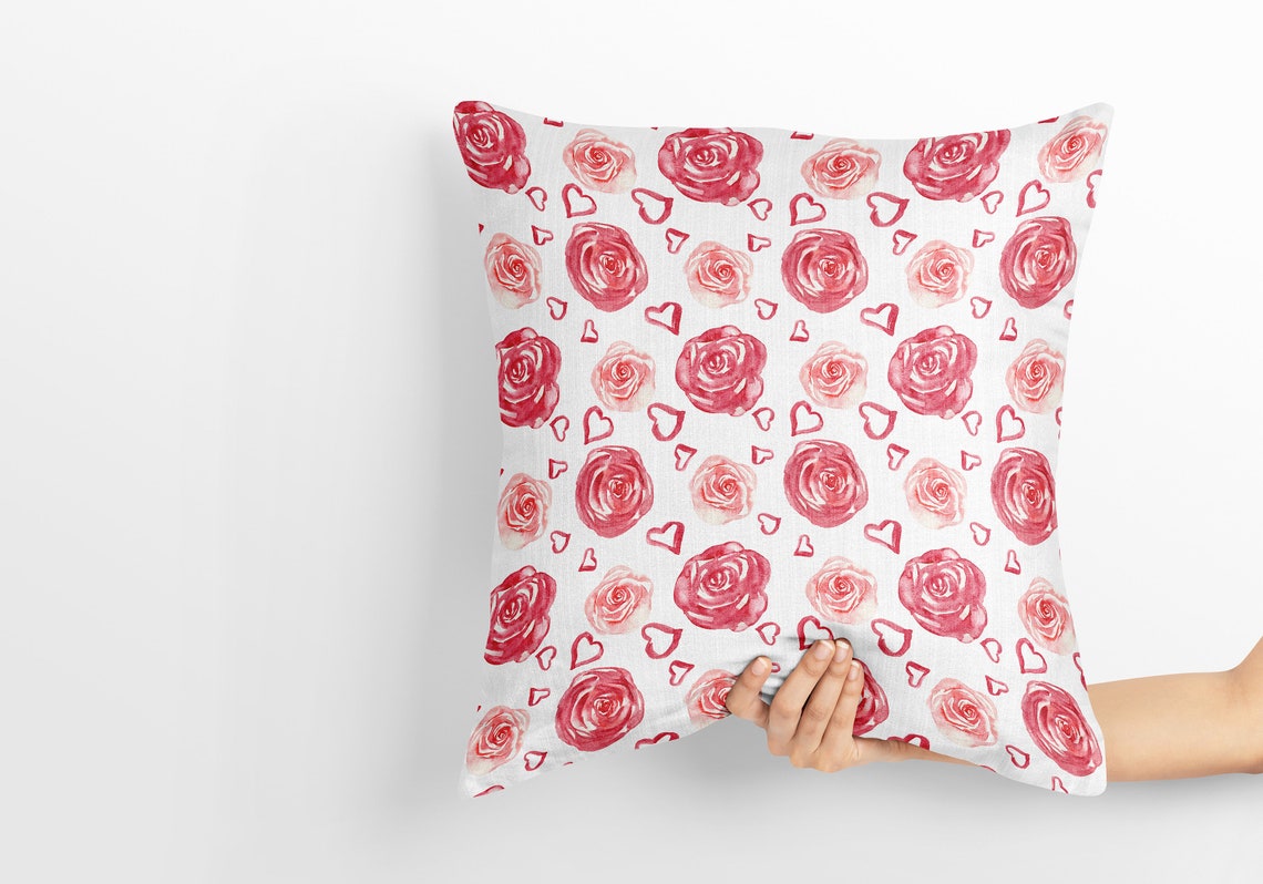 Valentines Day Digital Papers Watercolor Valentine's Seamless Patterns ...