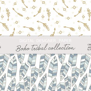 Tribal Digital Paper Aztec Digital Paper Boho Patterns With - Etsy
