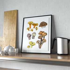 Mushroom Fall Clipart, Seamless Pattern, Vintage Mushroom Clipart ...