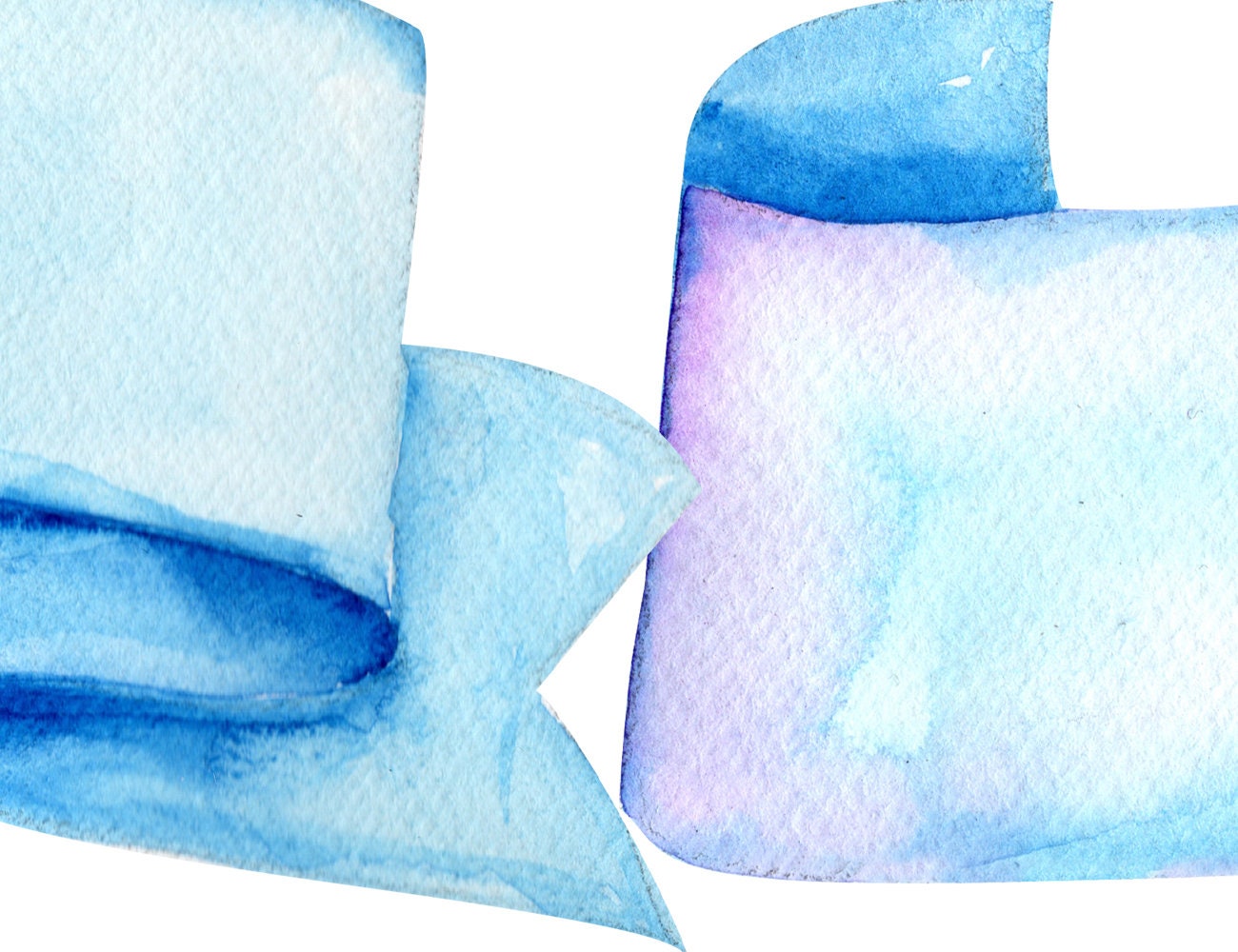 Watercolor Banners Clipart, Ribbons Graphics, Blob, Party Banners ...