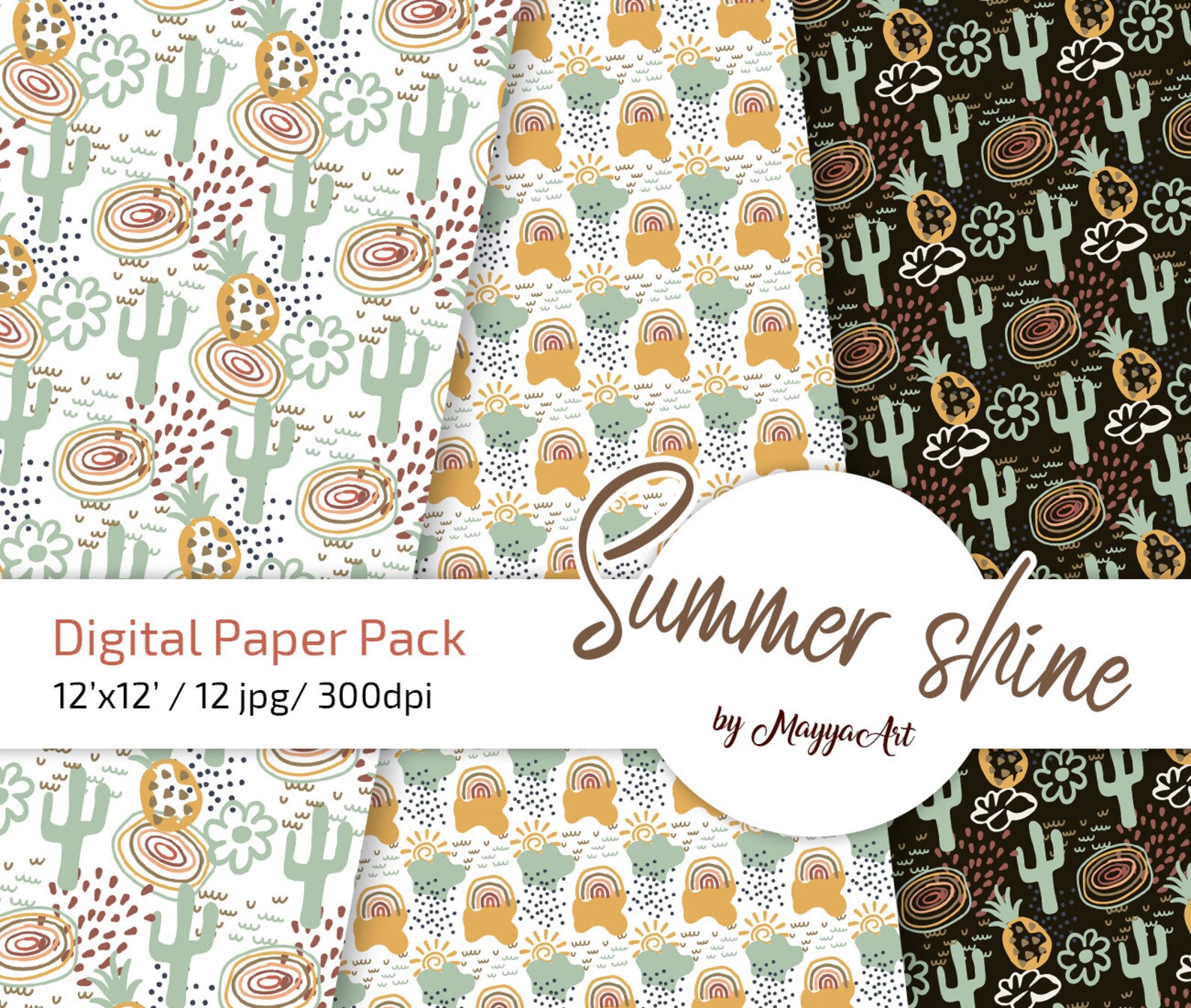 Summer Digital Paper, Beach Digital Paper, Digital Summer Paper ...
