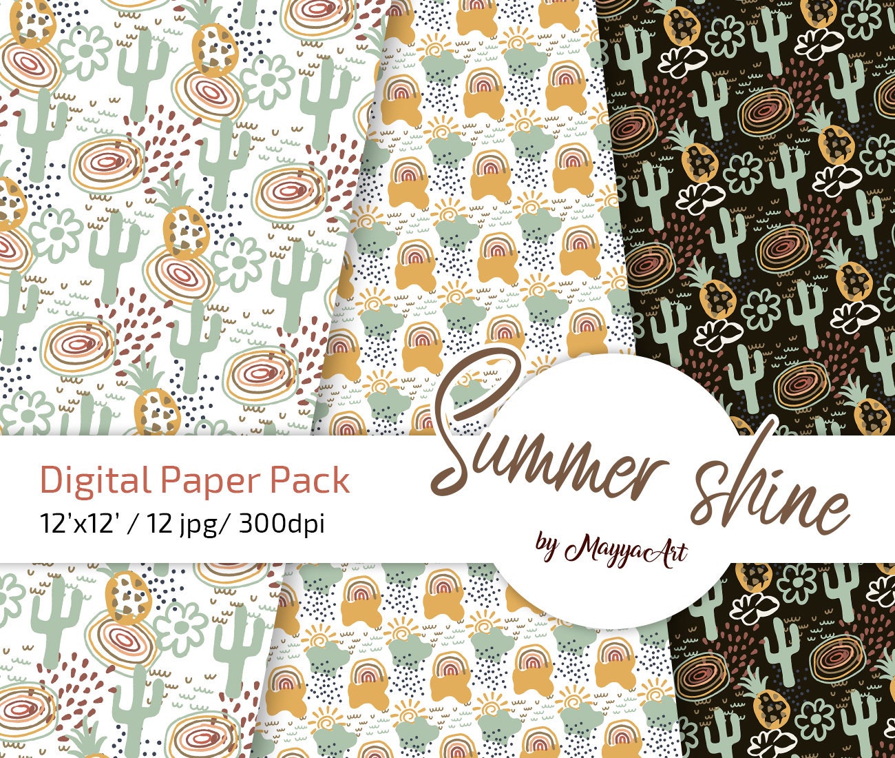 Summer Digital Paper, Beach Digital Paper, Digital Summer Paper ...