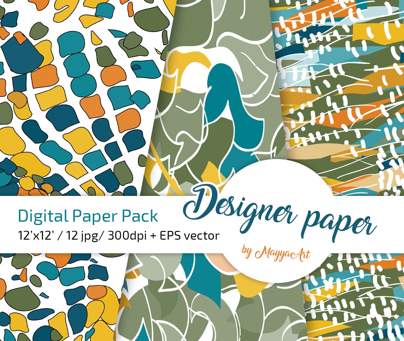 Abstract Boho Vector Digital Paper Vector Jpg Fall Autumn - Etsy