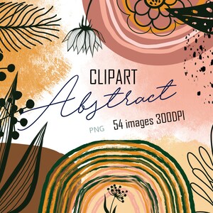 Watercolor Abstract Shapes Clipart, Line Art, Transparent Png, Splashes ...