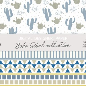 Tribal Digital Paper Aztec Digital Paper Boho Patterns With - Etsy