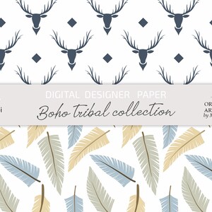 Tribal Digital Paper Aztec Digital Paper Boho Patterns With - Etsy