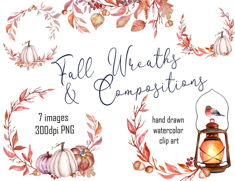 Watercolor Autumn Png, Fall Leaves Clipart Watercolor Fall Frames ...
