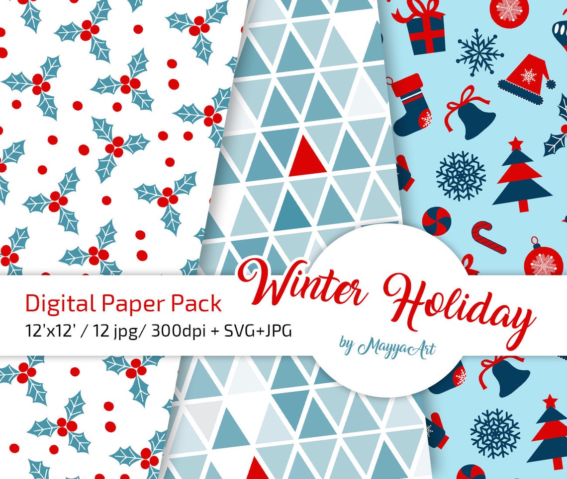Christmas Svg Bundle Seamless Pattern With Christmas Ornament - Etsy