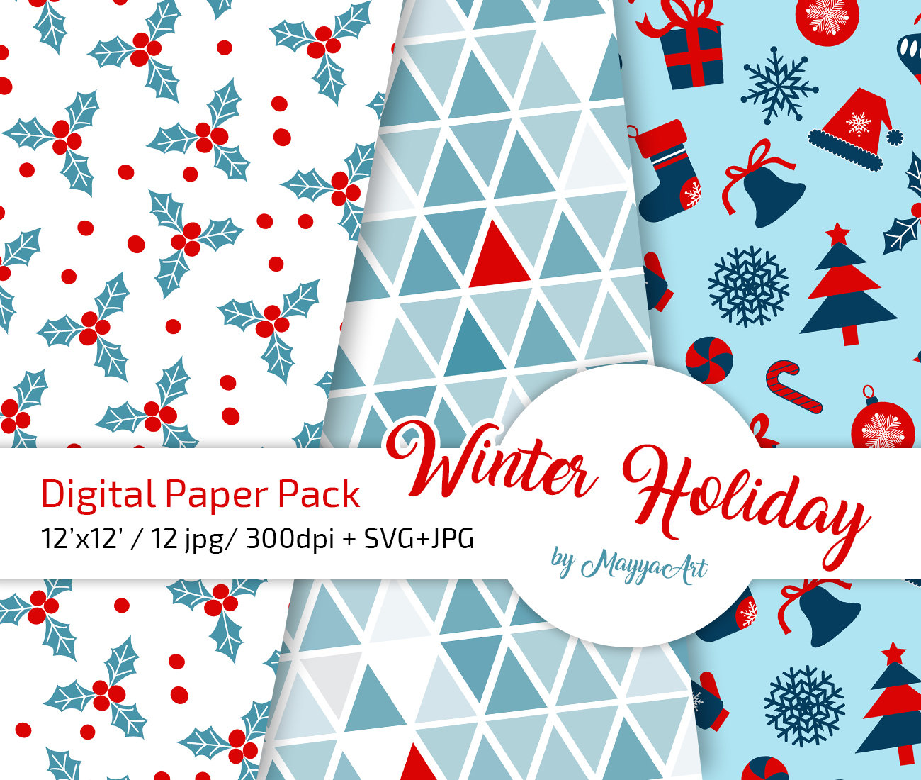 Christmas Svg Bundle Seamless Pattern With Christmas Ornament - Etsy