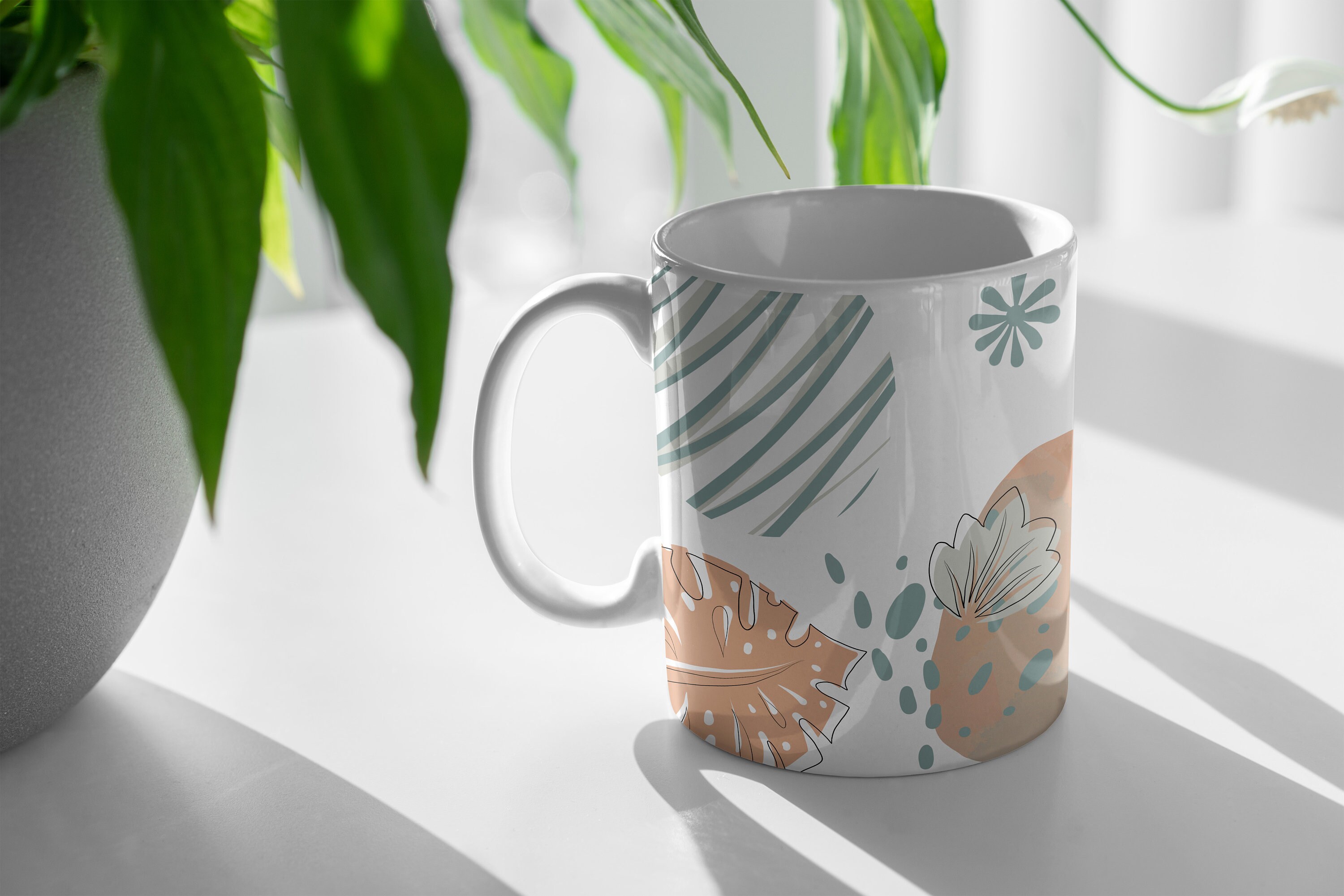 Pastel Modern Boho Abstract Shapes Digital Clipart, Set Hand Drawn ...