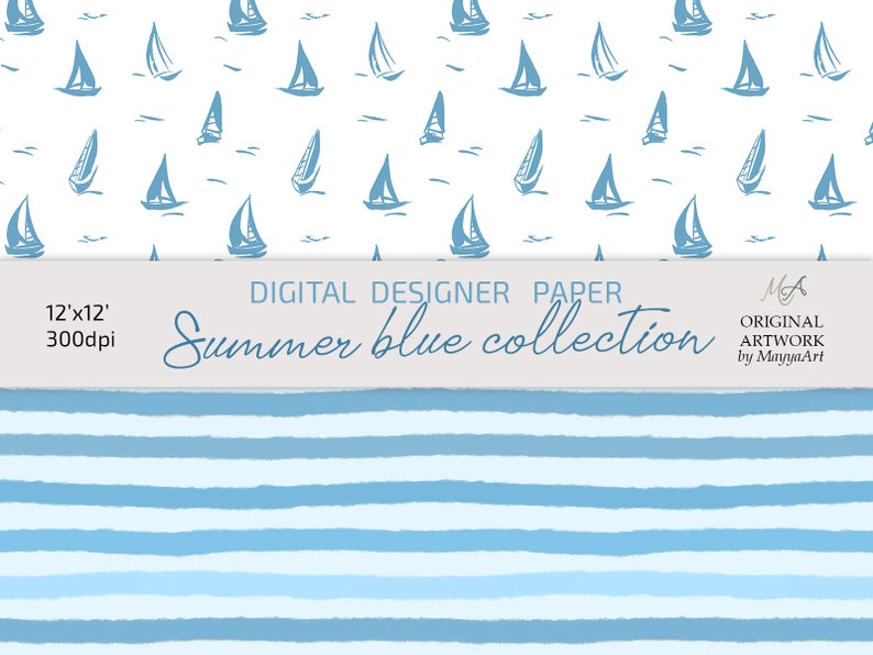 Scandi Navy Blue Digital Paper White and Blue Shabby Chic Blue ...