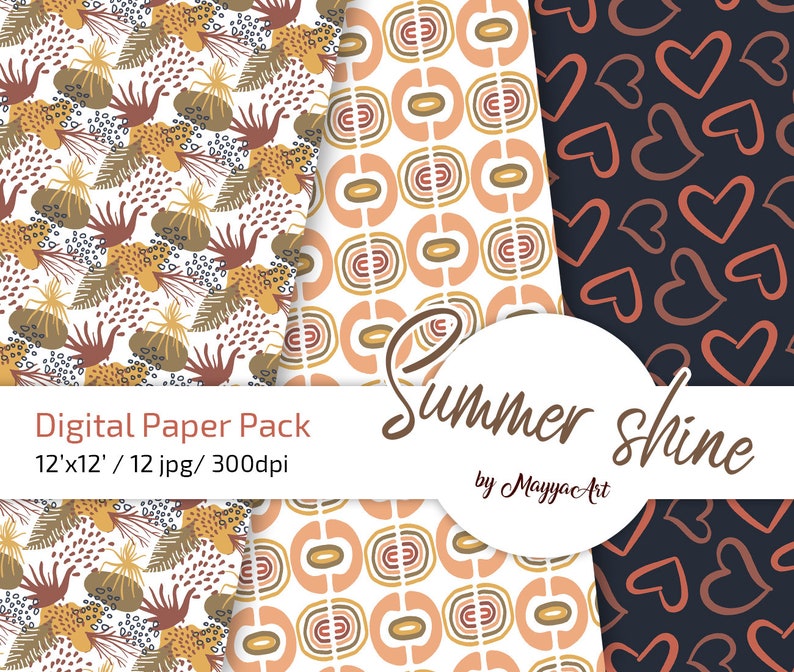 Summer Digital Paper, Beach Digital Paper, Digital Summer Paper ...