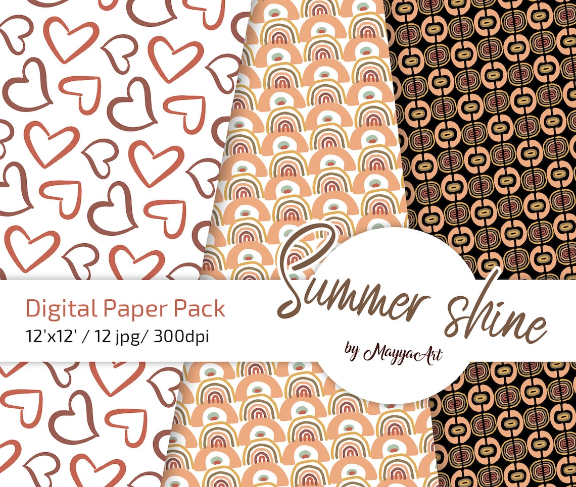 Summer Digital Paper, Beach Digital Paper, Digital Summer Paper ...