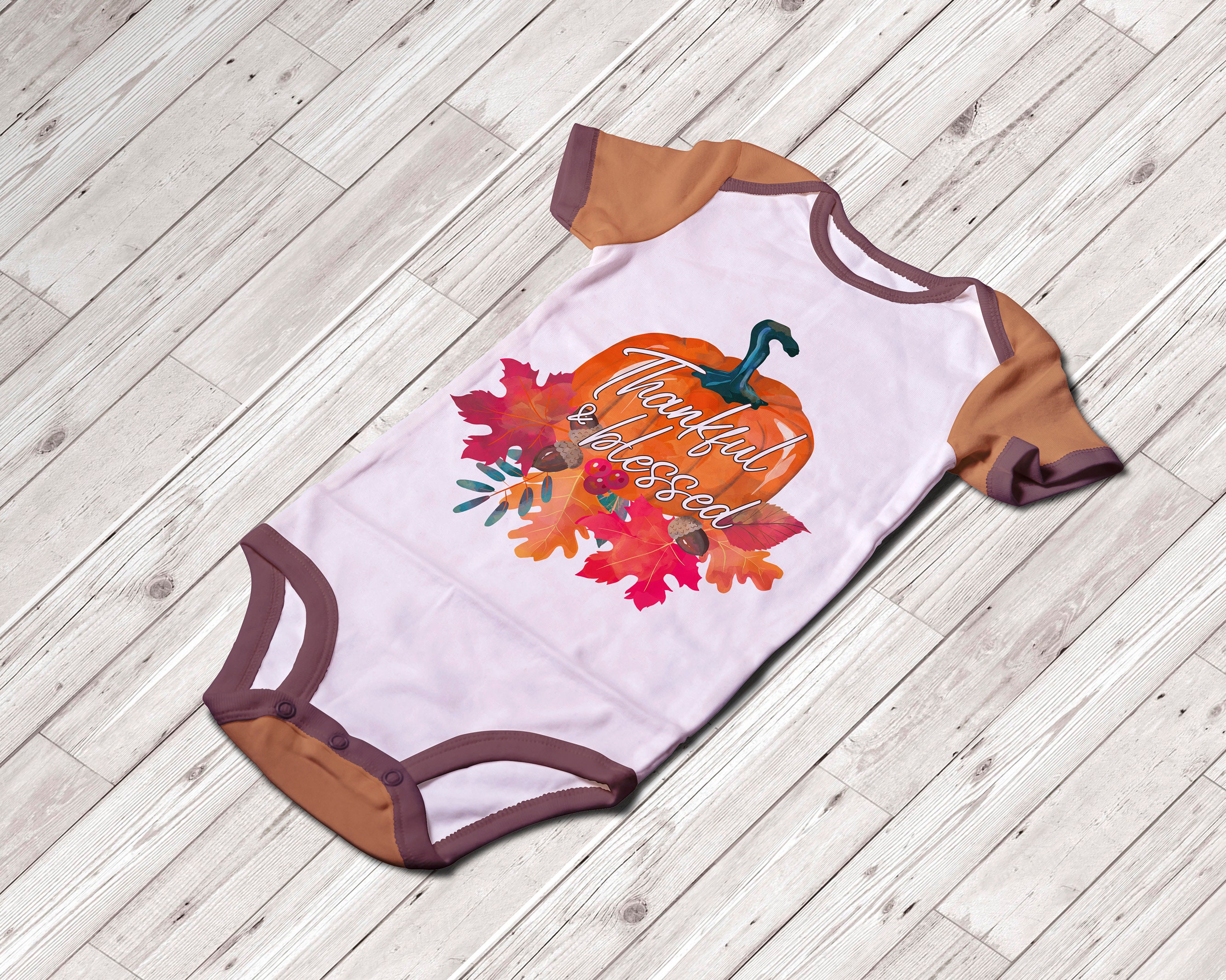 Fall Sublimation Designs, PNG Digital Downloads, Thankful & Blessed ...