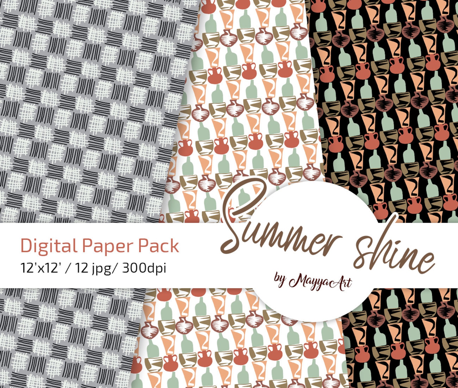 Summer Digital Paper, Beach Digital Paper, Digital Summer Paper ...