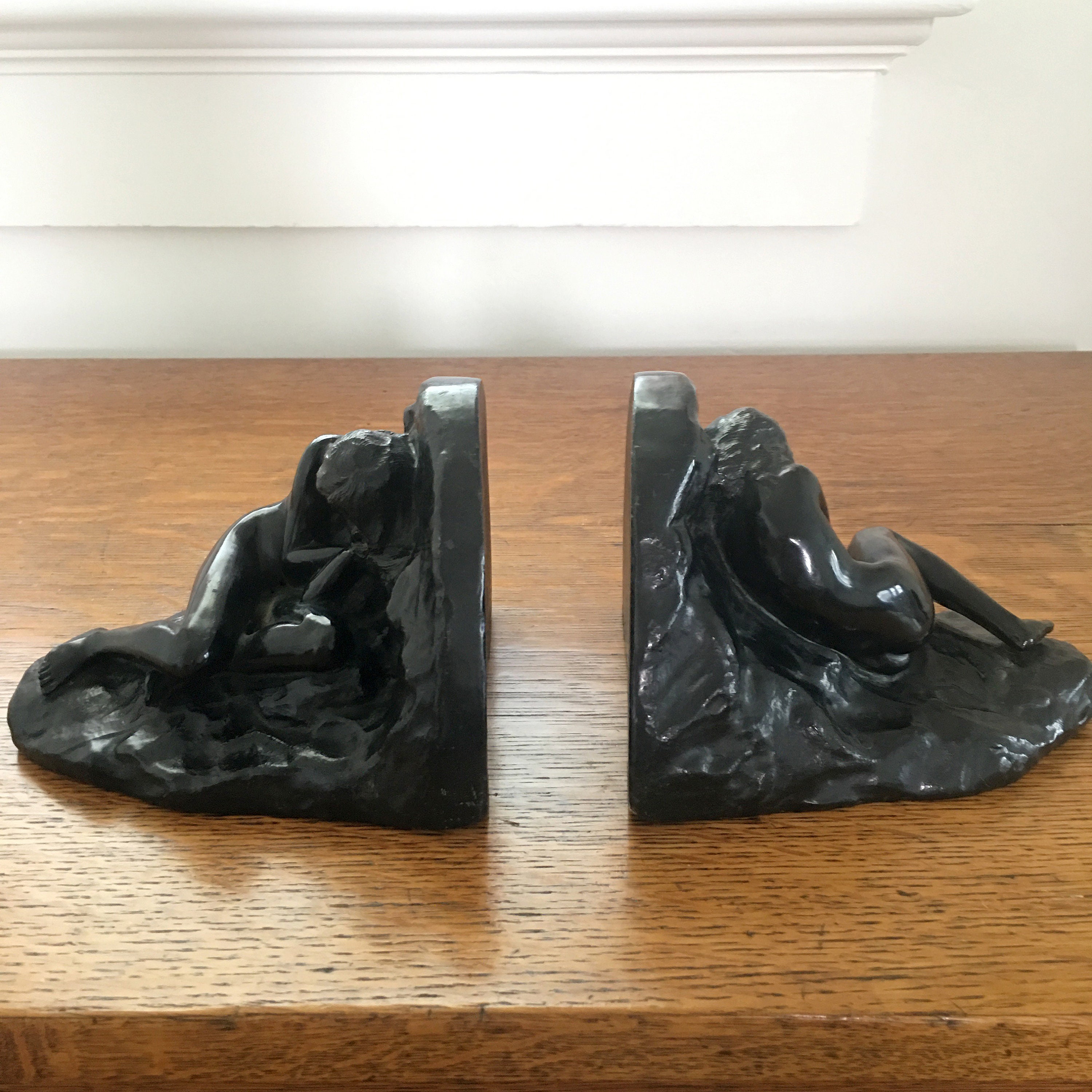 Antique Reclining Nude Art Deco Nouveau Bookends - Etsy