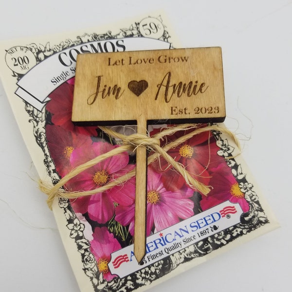 Wooden Personalized Plant Sticks - Etsy