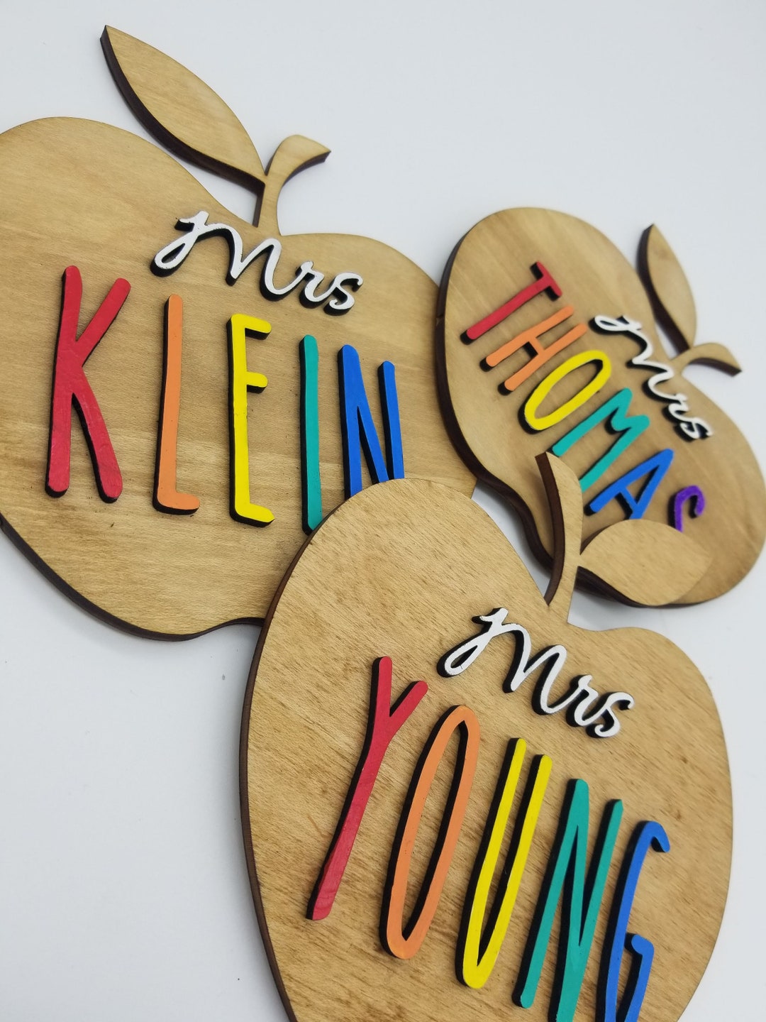 Custom Teacher Gift, Teacher Name Sign, Teacher Appreciation, Apple ...