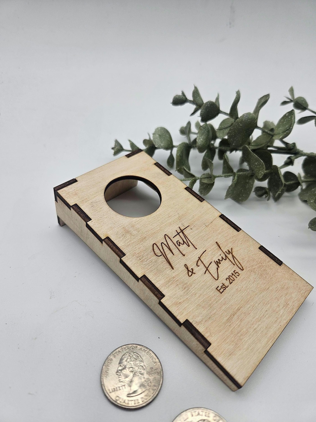 Custom Wooden Mini Cornhole Game - Personalized With Logo or Text ...