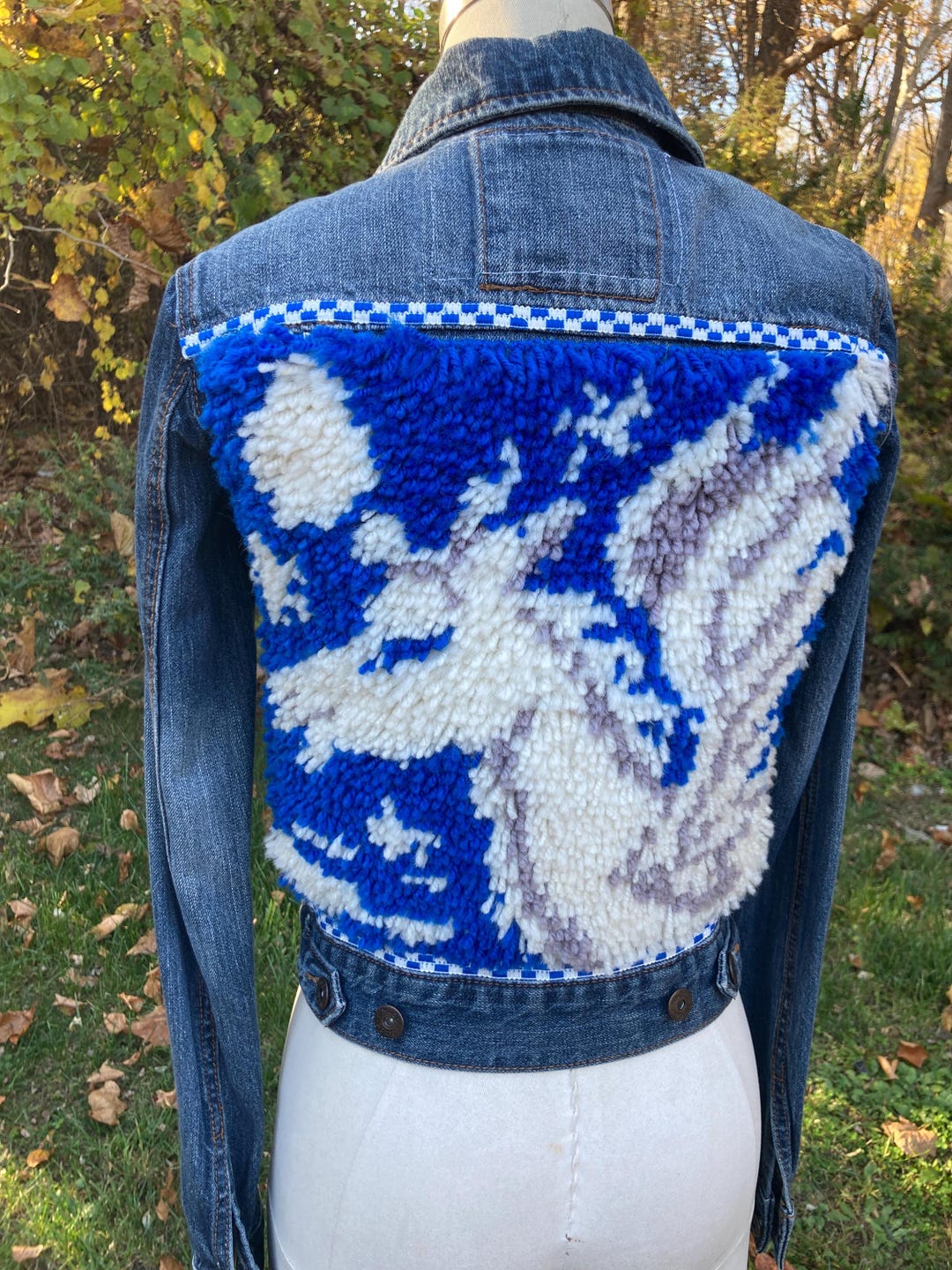 Vintage Handmade Wearble Art ~ Pegasus Latch Hook Jacket - Etsy