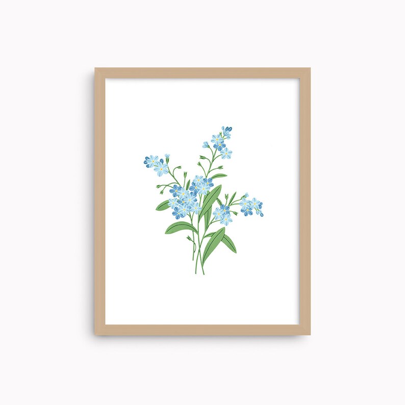 Forget-me-nots | Art Print - Etsy