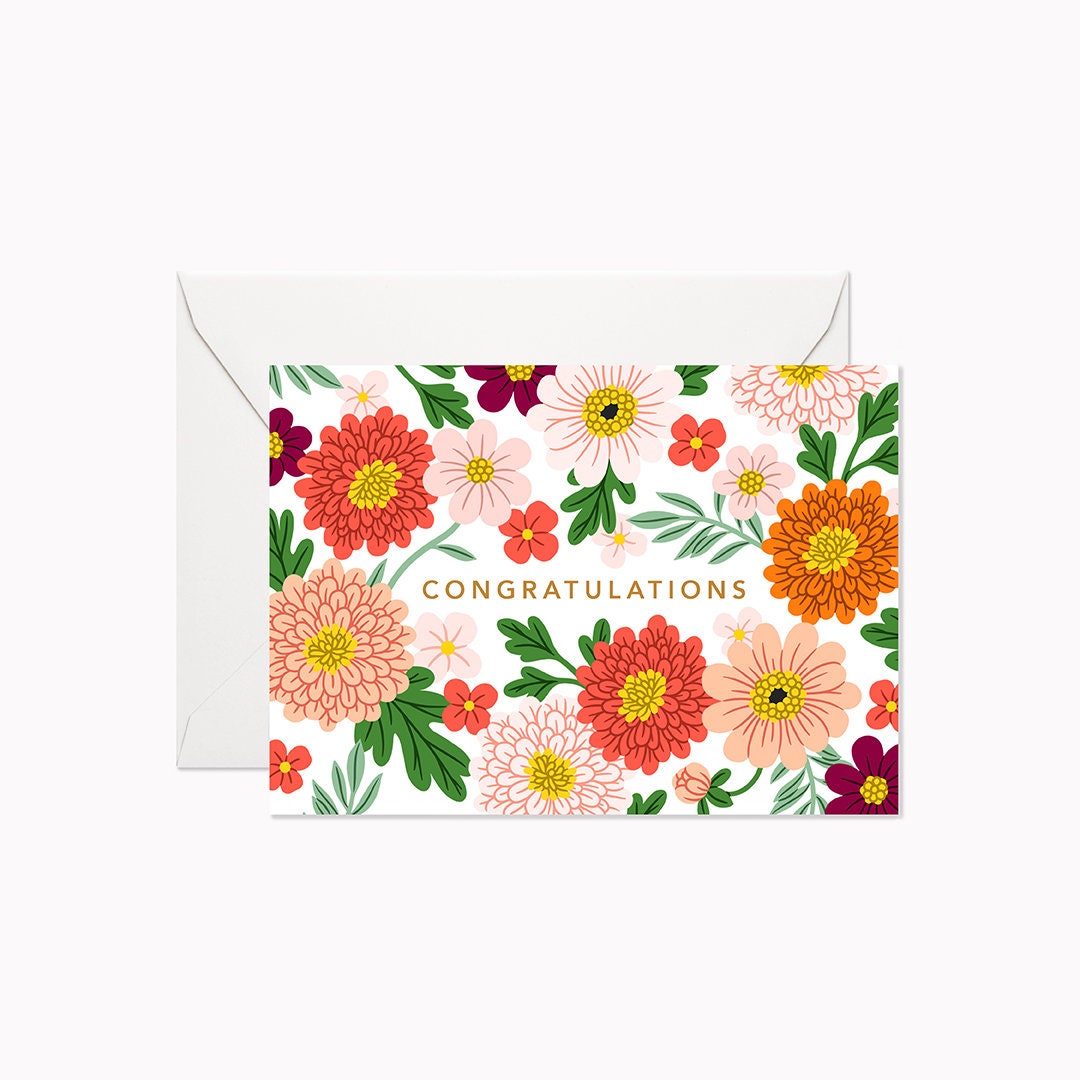 Lively Garden Congratulations | Mini Card - Etsy