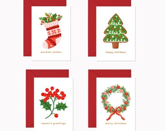 Mini Merry Christmas Flash Cards Set of 21 Cards Gift Tags - Etsy
