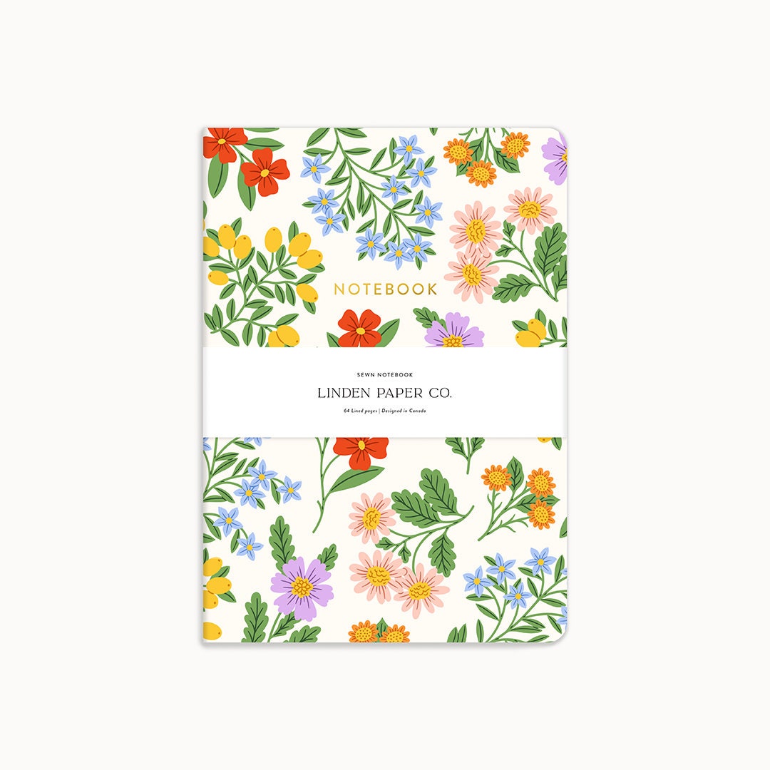 Loveliest Floral | Sewn Notebook - Etsy