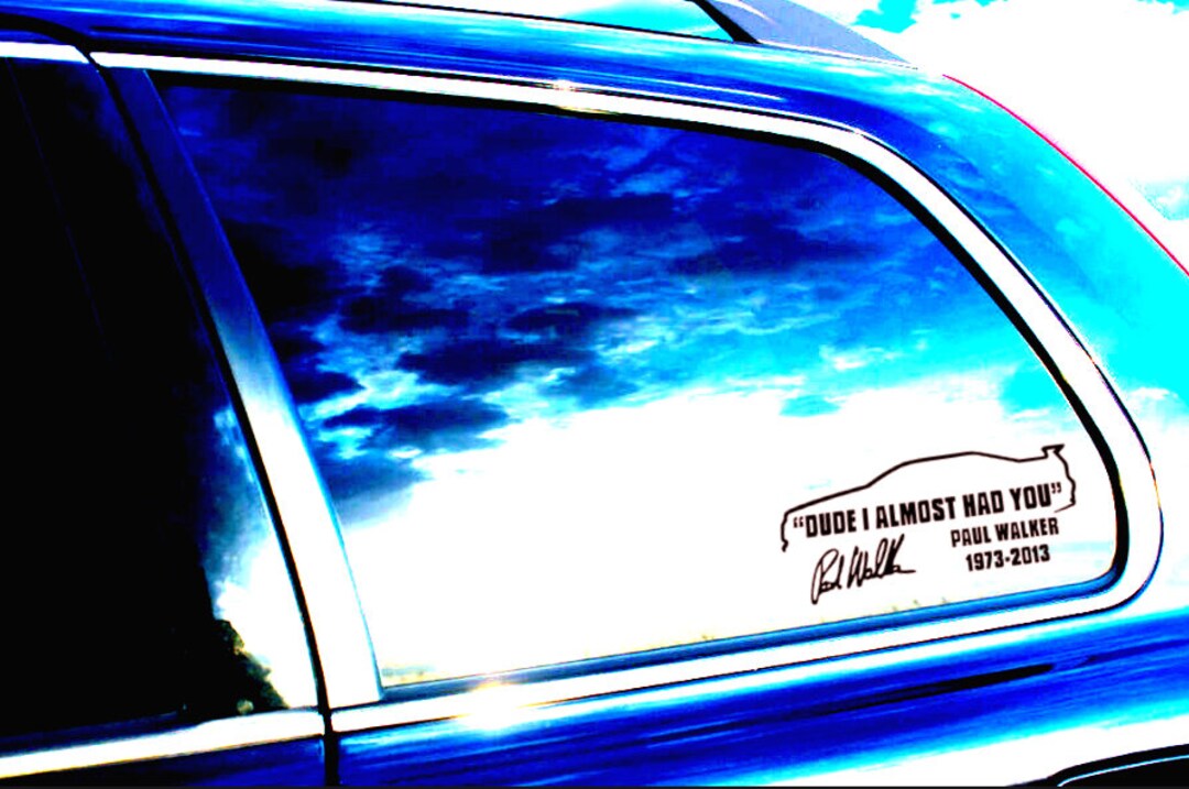 Paul Walker Decal or Car Decal - Etsy