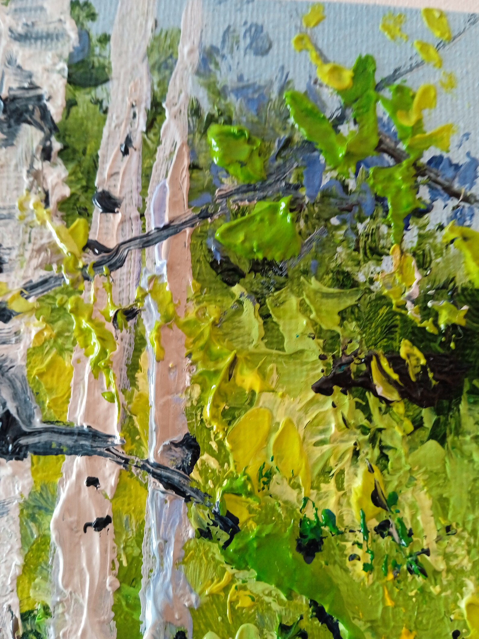 Birch Tree Painting Original Art Landscape Oil Painting 7.811.8inch by ...